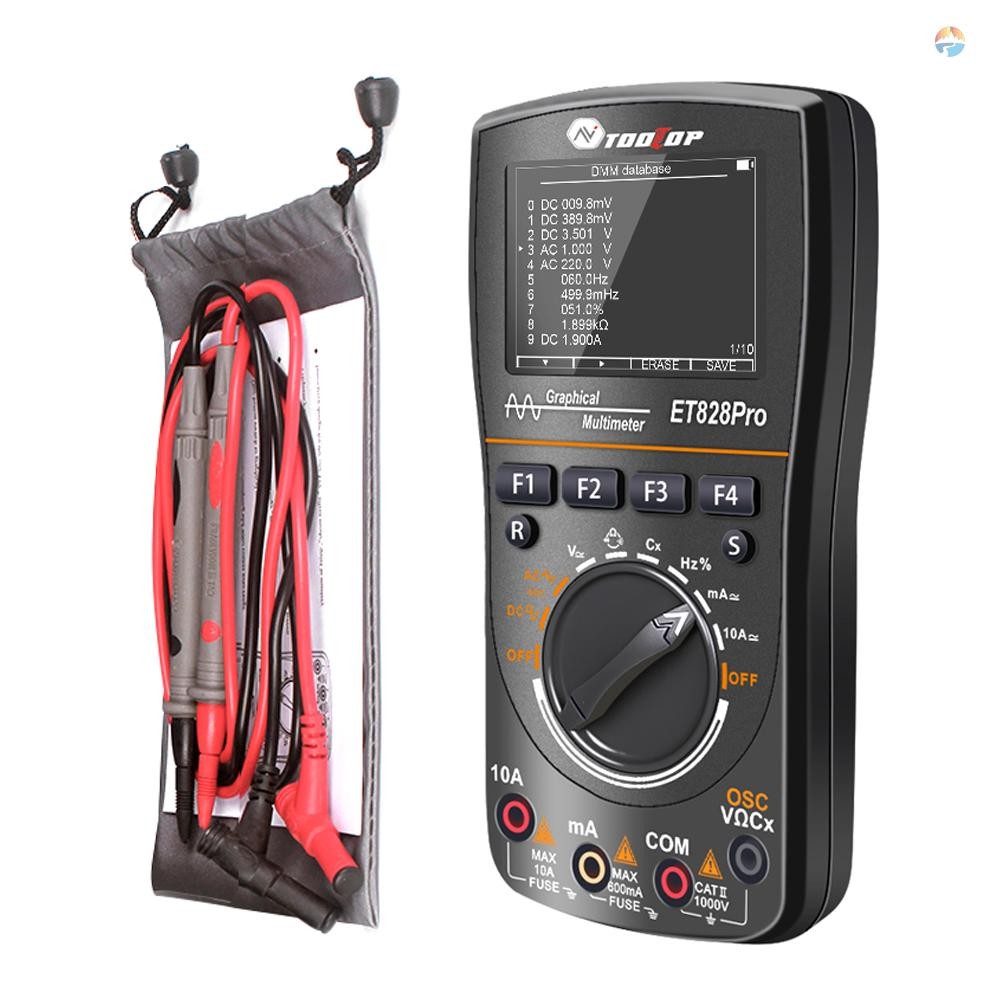 ET828PRO 2in1 Oscilloscope มัลติมิเตอร์ 50Msps Sampling Rate 10Mhz ...