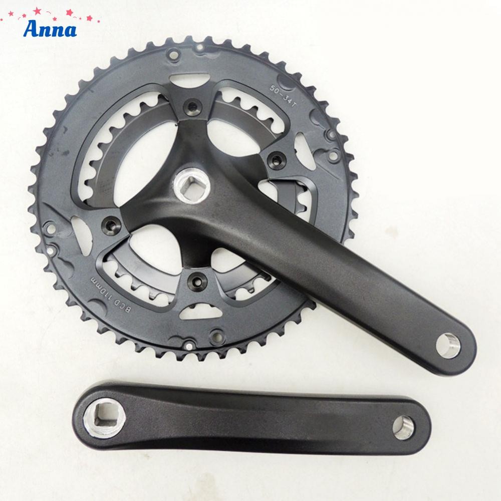 【Anna】50/34T teeth road bike crankset 170-175mm aluminum alloy square ...
