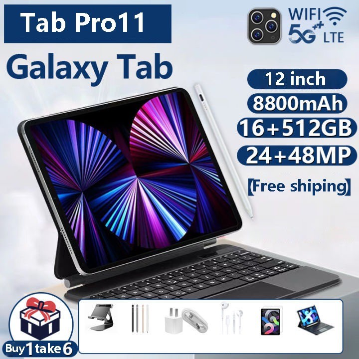 Tablet Pro11 Global Version 5G 12 นิ้ว 16GB+512GB Android12 8800Mah ...