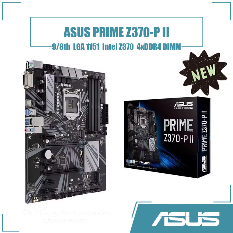 Asus PRIME Z370-P II เมนบอร์ด 4xDDR4 DIMM LGA 1151 Intel Z370 ชิปเซ็ต ...
