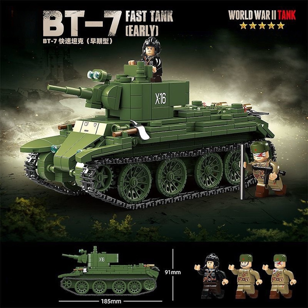675pcs MOC BT-7 Betushka Betka Early Fast Tank รูปของเล่น Building ...