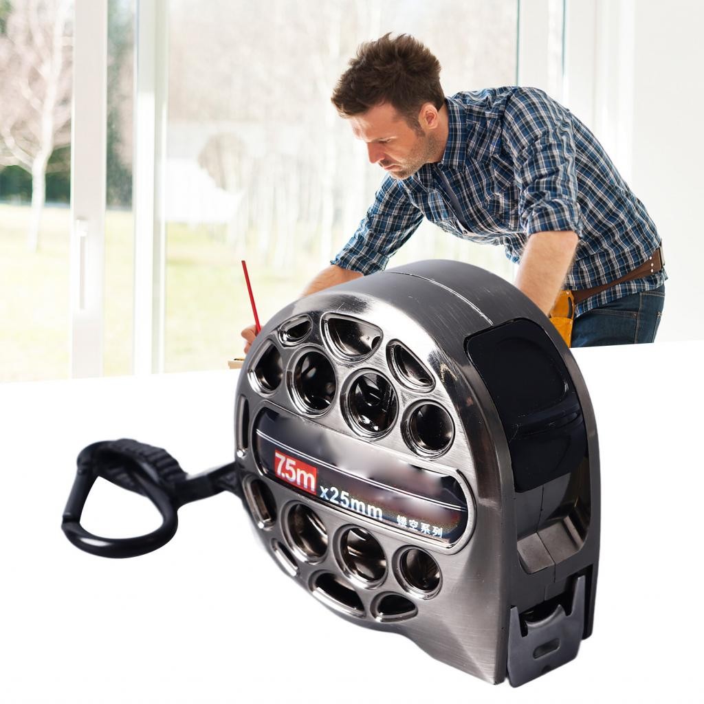 การวัดเทปกว้างแอพพลิเคชั่นเหล็กคาร์บอนพกพา ABS Easy Locking Measure ...