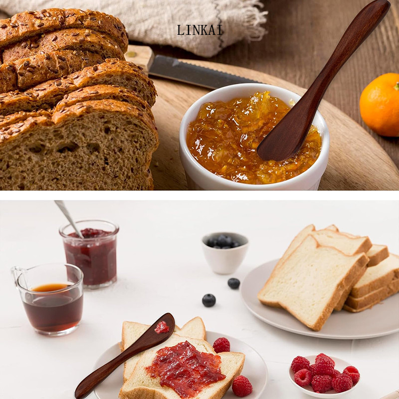 (New1128) 4 ชิ้น Jam Spreader Jelly ชีส Butter Spreaders 6 นิ้วไม้ ...