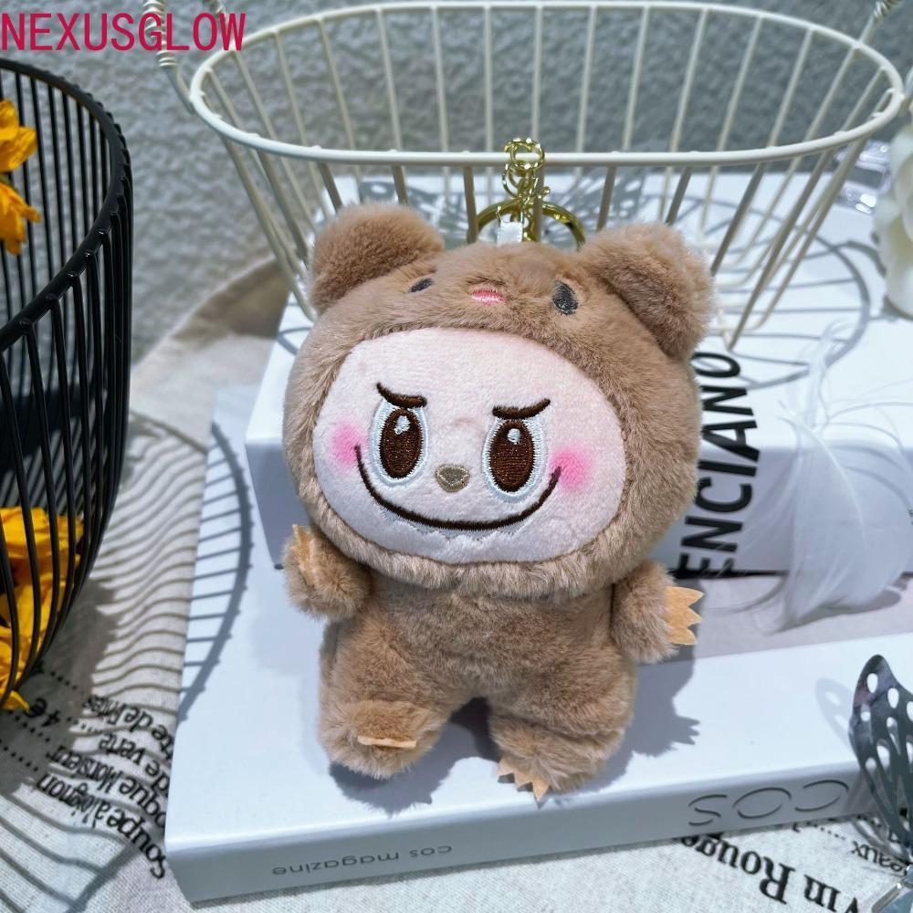 Nexusglow Labubu Key Ring, PP Cotton Rabbit Cross Dressing Labubu Doll ...