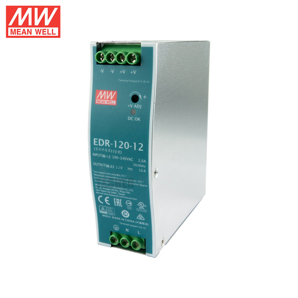 EDR-120-12 | MEAN WELL DIN Rail Switching Power Supply 12V 10A 120W รับประกัน 2 ปี ออกใบกำกับ ...