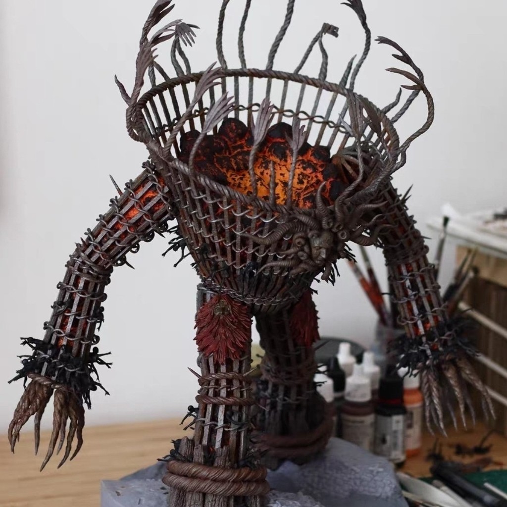 Elden แหวนหวายมนุษย์เปลวไฟยักษ์แท้ที่ไม่ได้ทำสีขาวแม่พิมพ์3มิติการพิมพ์ ...