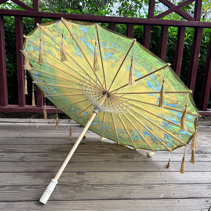 แห่งชาติอินเทรนด์ Retro คลาสสิกเต้นรําร่มโบราณ Hanfu ผ้าไหมผ้า Props ...