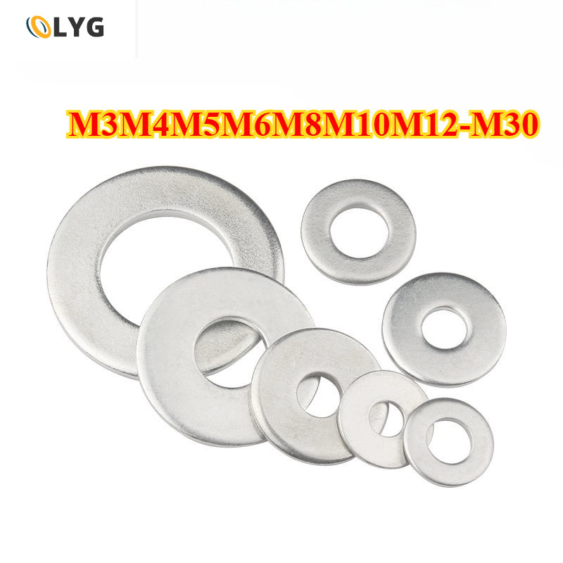 [LYG-0] แหวนอีแปะ แหวนรอง น็อตสกรู ชุบสังกะสี M2/M2.5/M2.7/M3/M4/M5/M6/M7/M8 /Flat Washer Screw ...