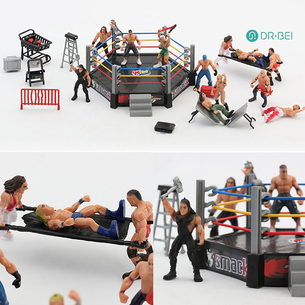 Dr.bei 1 ชุด Wrestling Playset ที่สมจริง DIY Mini Wrestling Action ...