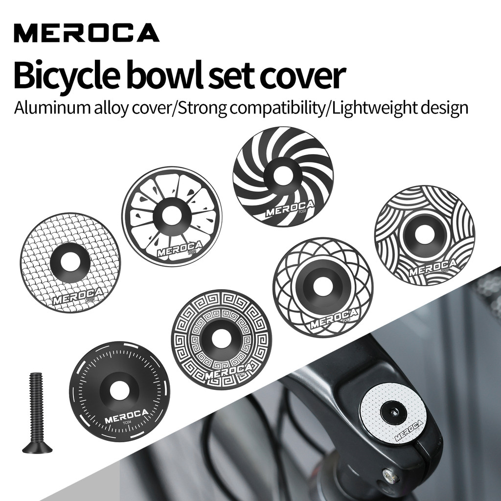 MEROCA จักรยาน Stem Top Cap อลูมิเนียมอัลลอยด์ Ultra Light ชุดหูฟังฝา ...