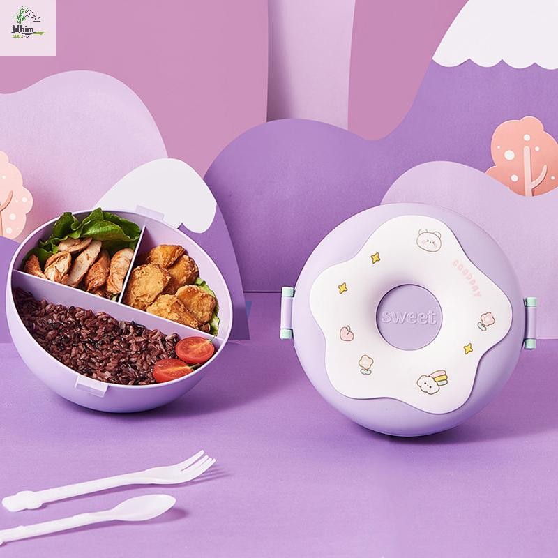 Cod กล่องอาหารกลางวันสําหรับเด็กโรงเรียนกล่องขนมเด็กโดนัทการ์ตูน ...