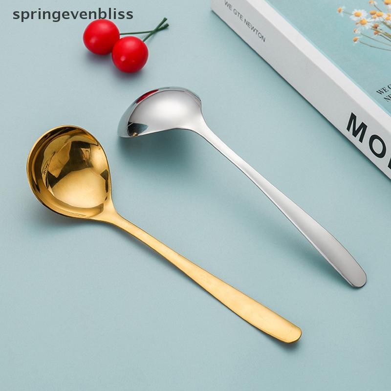 Springevenbliss เกาหลีสแตนเลสหนาช้อน Creative Long Handle โรงแรมหม้อ ...