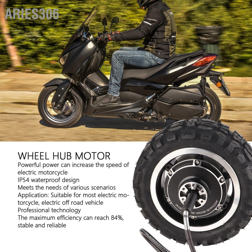 Aries306 11in Wheel Hub Motor 36 to 96V 500W 3500W Waterproof Disc ...