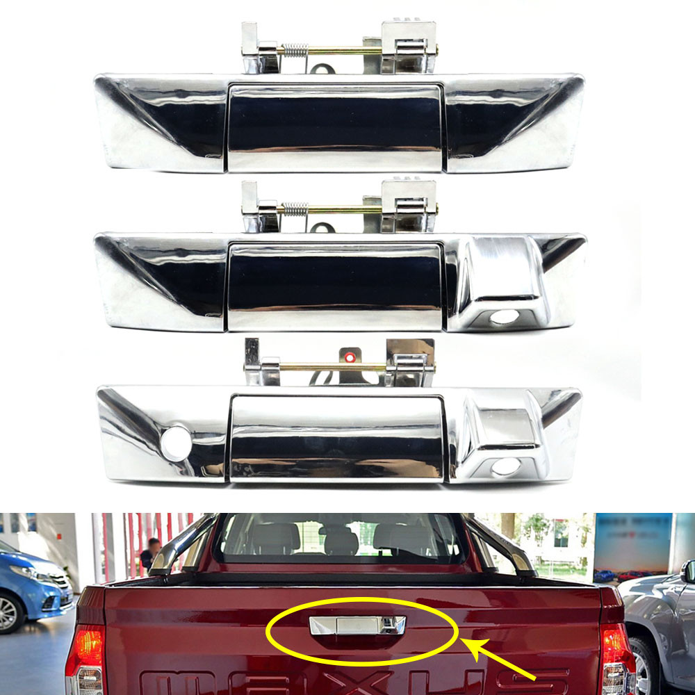 ภายนอกรถ Chrome Pickup ด้านหลัง Tailgate ด้านหลังประตูล็อค Bezel Release Handle สําหรับ SAIC ...