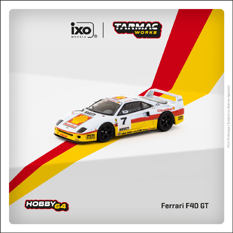 Tarmac Works 1: 64 Ferrari F40 No. 7 GT TW SHELL โมเดลรถอัลลอย | Shopee ...