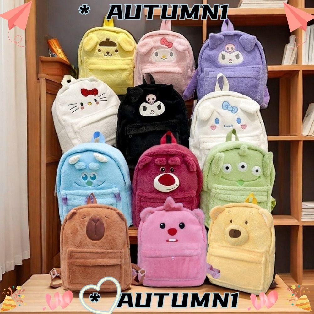 Autumn1 กระเป๋าเป้สะพายหลังโรงเรียน, Capybara Loopy Sanrio Plush ...