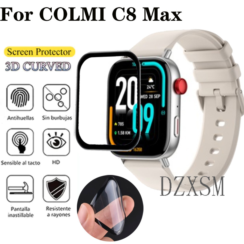 Colmi C8 Max ฟิล์มกันรอยหน้าจออุปกรณ์เสริมสําหรับ COLMI C8 Max สมาร์ทวอท์ชคลุมทั้งหมด Anti ...