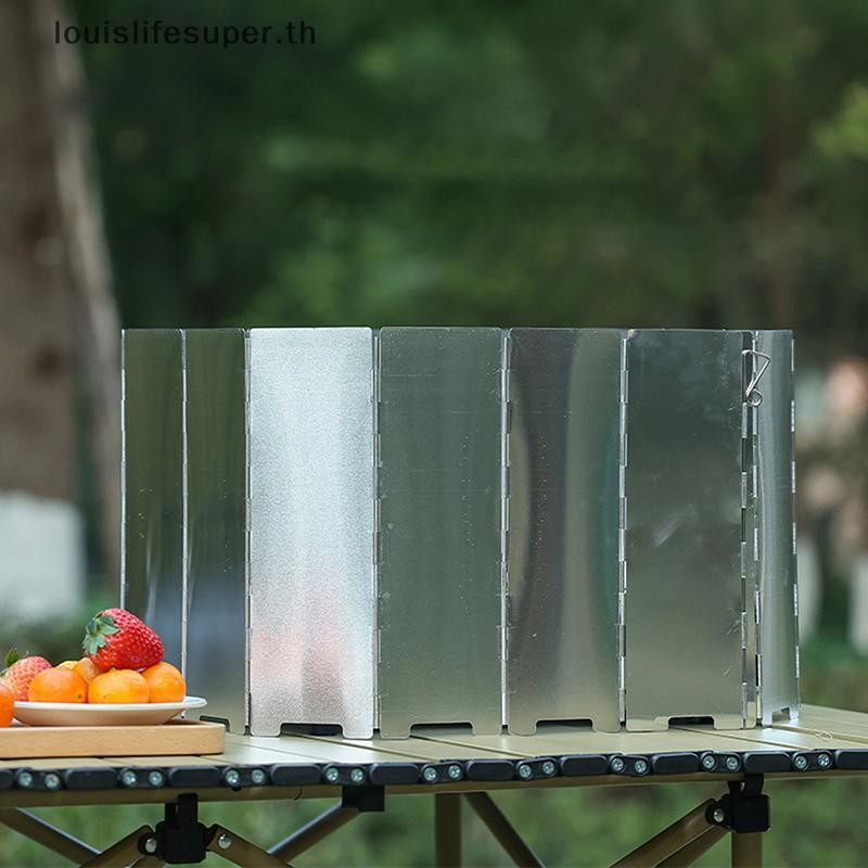 LLS เตากลางแจ้ง Wind Shield Camping Wind Shield, แบบพกพาพับการ์ดประเภท ...