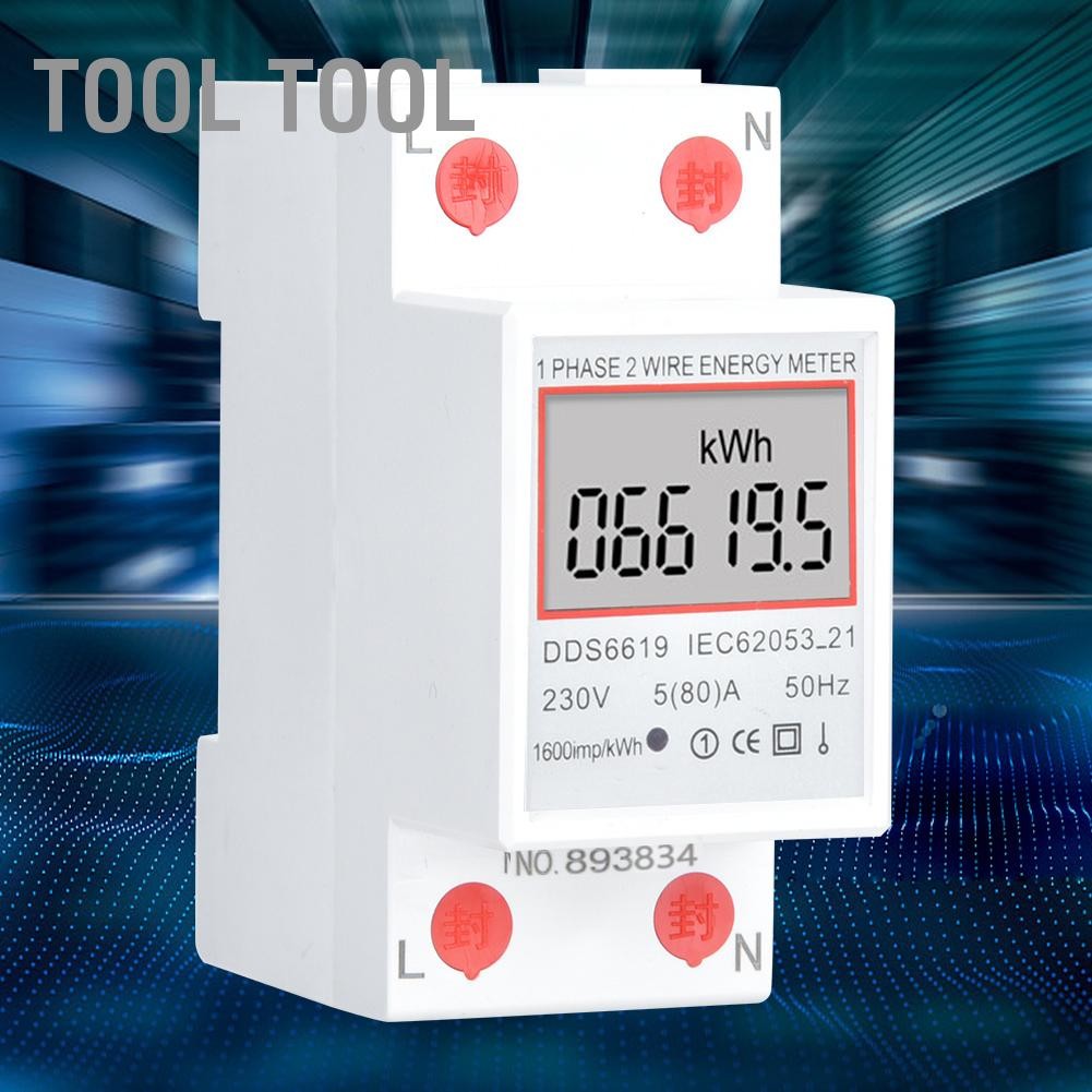 Tool DDS6619-005 Intelligent Single Phase Electric Energy Meter 2p Din Rail Power | Shopee Thailand