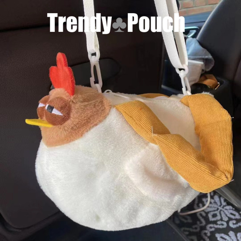 TRENDY POUCH ไก่หัวเราะคิกคัก กระเป๋าสะพาย ความคิดสร้างสรรค์ 30cm ไก่ ...