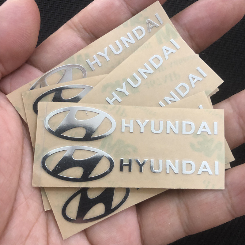 Hyundai Golden Metal Car Sticker ix25 ix35 Lang Motion แผนภูมิที่มีชื่อเสียงตกแต่งที่ไม่ซ้ํากัน ...