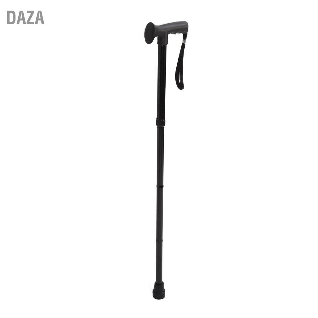 DAZA Folding Walking Cane for Men Women T Handle Wrist Strap Height ...