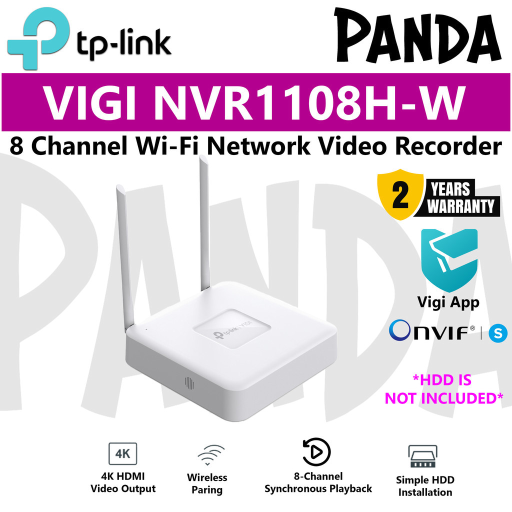 Tp-link Vigi เครื่องบันทึกวิดีโอเครือข่าย WI-FI 8 ช่อง (Vigi NVR1108H-W) | Shopee Thailand