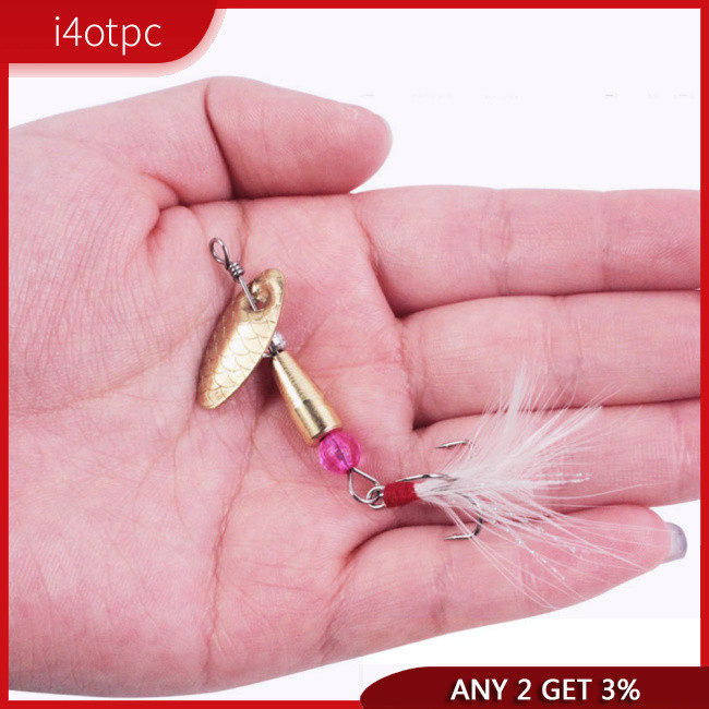 I4otpc เหยื่อตกปลา 3.5g Spinner ปลาขนาดรูปแบบช้อนโลหะ Lure เหยื่อตกปลาแข็ง | Shopee Thailand