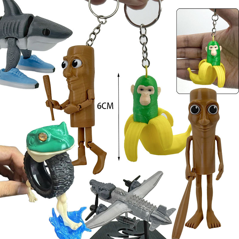 2025 Tung Tung Sahur อิตาเลี่ยน Brainrot Action Figure 3D พิมพ์ Boneca ...