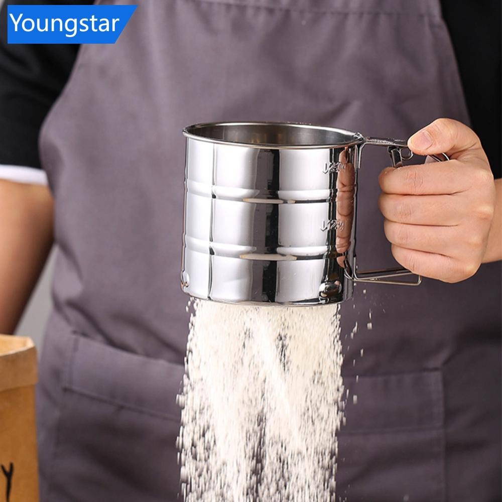 FFY สแตนเลสแป้ง Sifter สําหรับ Baking Powder น้ําตาล Matcha Sifting ...