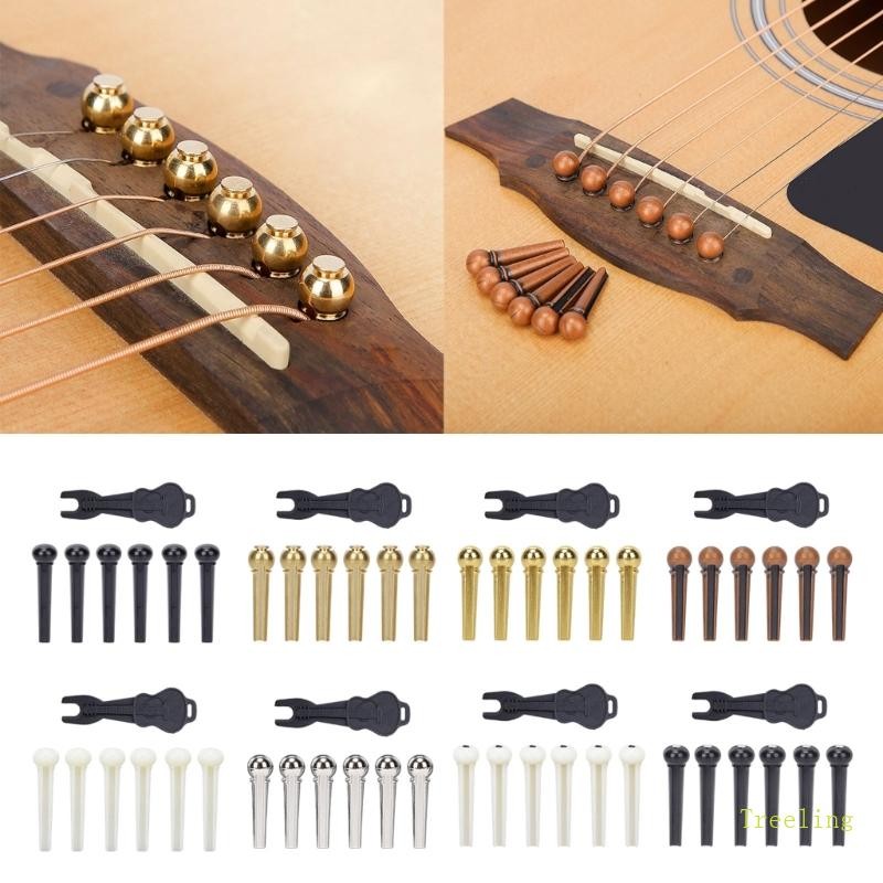 Treeling Bass กีตาร์สะพานหมุด Stringed Instruments String Nail Remover ...