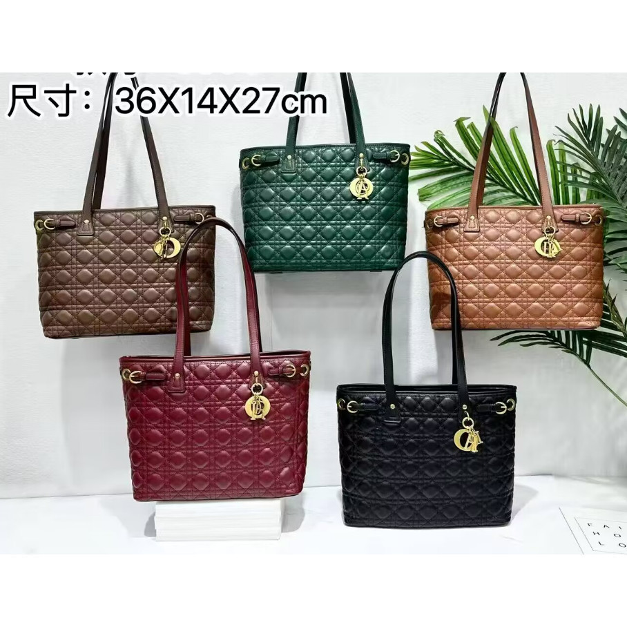 แฟชั่น Di/prada Caviar Tote Bag หนังความจุขนาดใหญ่กีฬากลางแจ้งกระเป๋า ...