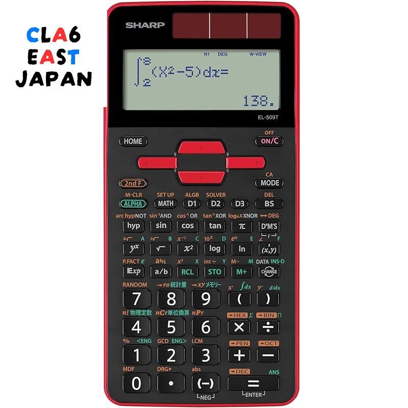 Sharp Function Calculator Pythagoras Standard Model EL-509T-RX (Red ...