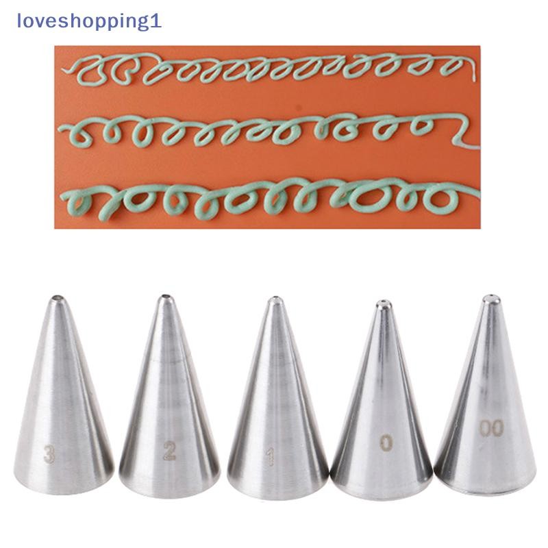 Loveshopping 5 ชิ้นรอบ Fine Hole Icing Piping หัวฉีดครีมเคล็ดลับ ...