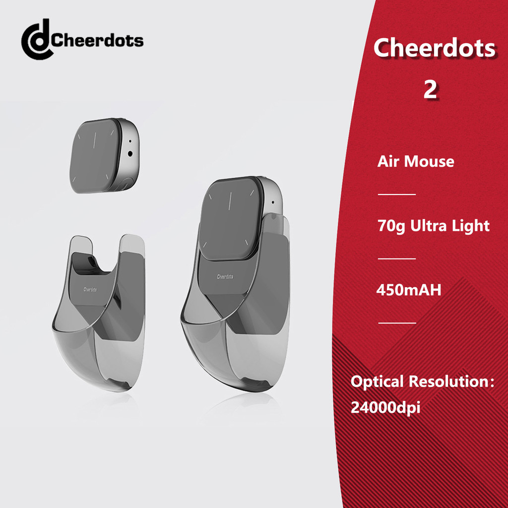 Cheerdots 2 เมาส์อากาศที่ถอดออกได้ไร้สายทัชแพดเลเซอร์ All-in-one บลูทูธเมาส์มือถือสําหรับ ...