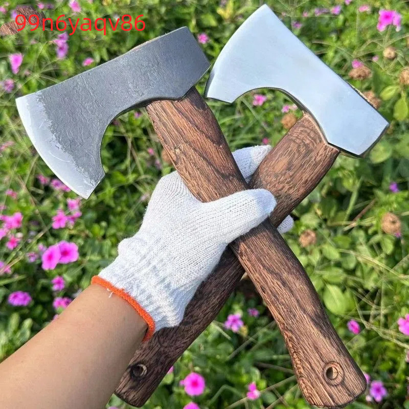 เหล็กกล้าคาร์บอนสูง Niman Axe Camper ขวาน Tomahawk ฟืนสับกระดูก มือปลอม ...