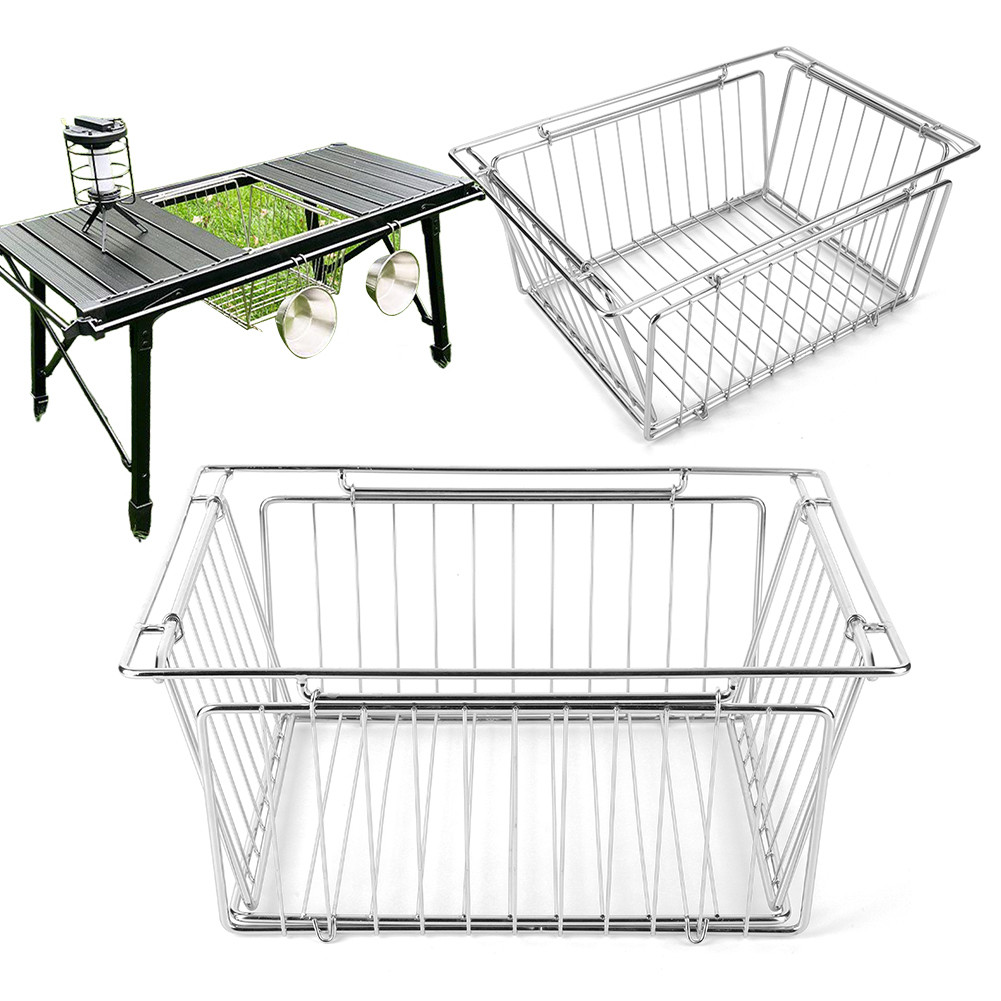 IGT Camping Drain Basket ตะกร้าเก็บสแตนเลสสําหรับ IGT Table (สไตล์ B ...