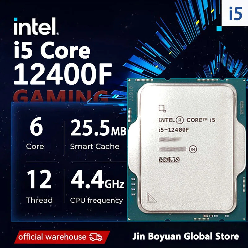 Intel Core 12400F I5-12400F โปรเซสเซอร์ CPU ใหม่ LGA 1700แต่ไม่มี ...