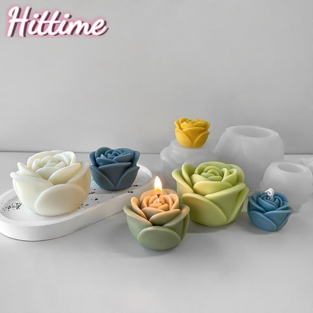 HITTIME ดอกไม้ซิลิโคนแม่พิมพ์เทียน 3D Peony ดอกไม้สบู่ยิปซั่มเรซิ่นหล่อ Mould DIY ช็อกโกแลตเค้ก ...