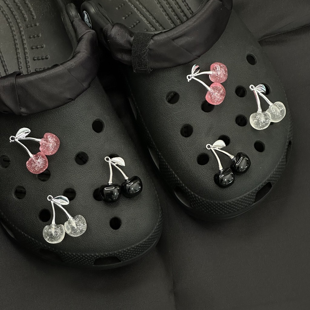 โลหะโปร่งใส Cherry Decorative Jibbitz 3d Jibbitz Crocs Slipper Sticker Crocs Jibbitzs | Shopee ...