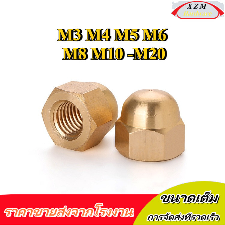 ฝาทองแดง Nut Cap Nut Nut Nut Copper Nut M3 M4 M5 M6 M8 M10-M20 [XZM-WDY ...