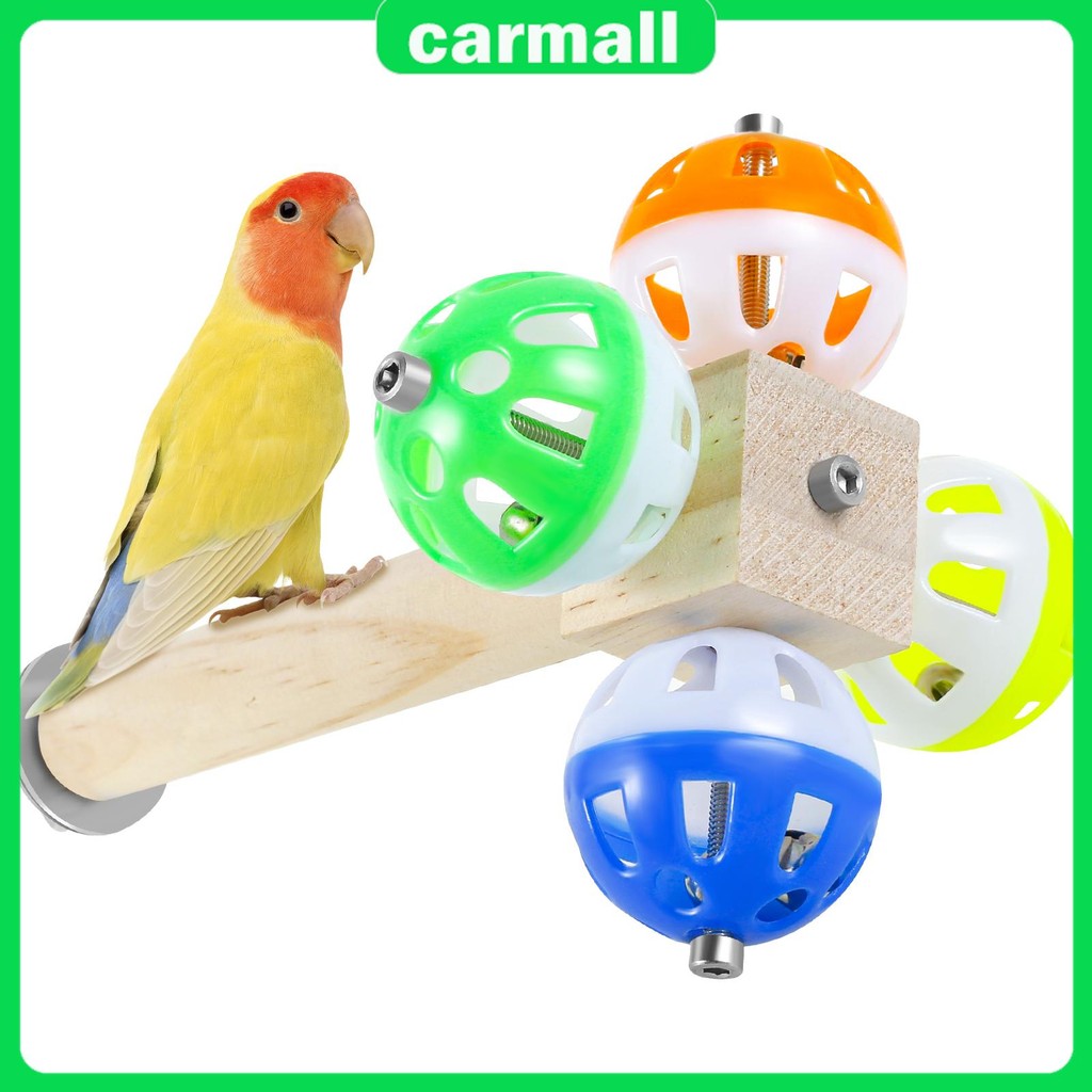 Bird Stand Perch ของเล่นหมุนลูก Creative หมุน Bell Balls Perch ปริศนานก ...