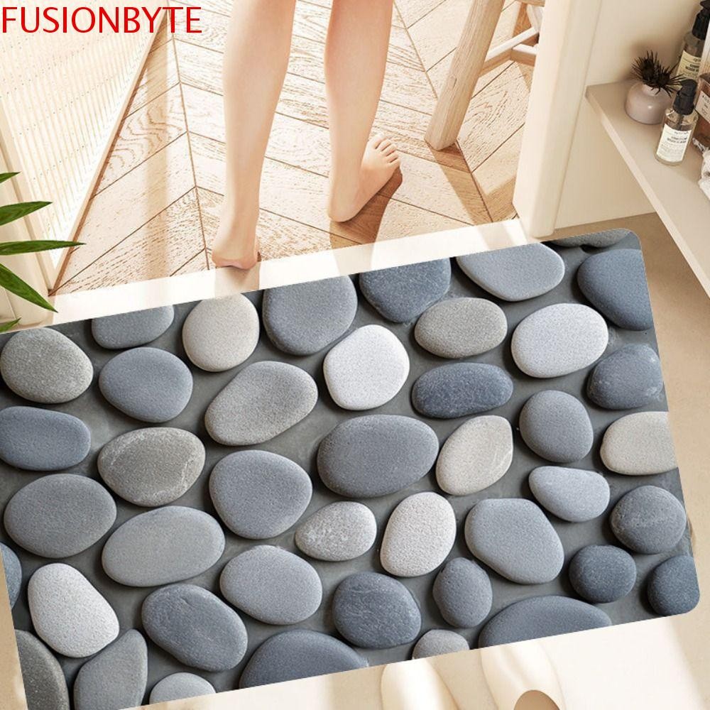 FUSIONBYTE ซักรีดตกแต่ง, ไดอะตอมโคลนขัดได้พรม, เสื่ออาบน้ําทนสิ่งสกปรกกันลื่นอเนกประสงค์ที่ดูด ...