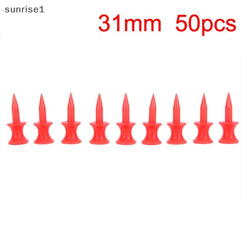 [ใหม่] 50 ชิ้น Red Golf Tee Sport Double-deck Golf Ball Tees 31MM ไทย ...