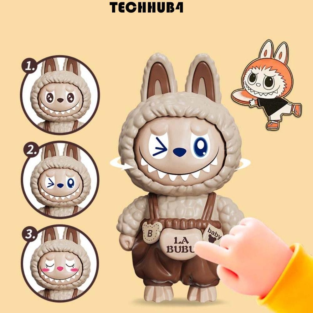 TECHHUB4 Labubu เปลี่ยนหน้าตุ๊กตา,พร้อมพวงกุญแจ 3 Facial Labubu Face ...