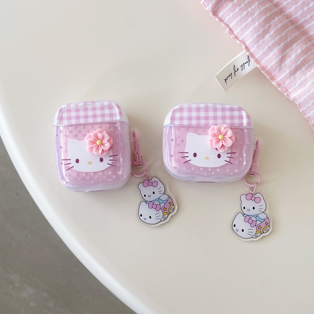 เหมาะสําหรับ เหมาะGOOJODOQ J201 J206 เคส Case เคสหูฟังน่ารัก 3D ดอกไม้ ...