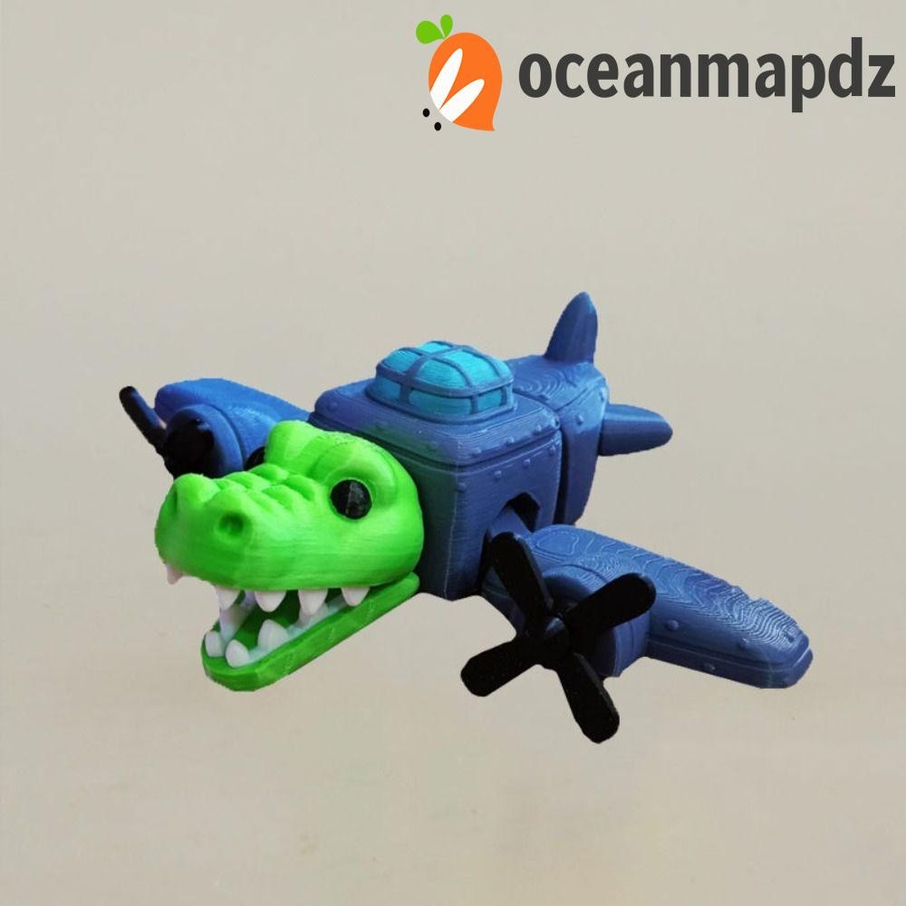 OCEANMAPDZ อิตาเลี่ยน Brainrot รูป,จระเข้รุ่น 3D พิมพ์ตกแต่ง,ที่มีสีสัน Mini หัตถกรรม PLA 3D ...