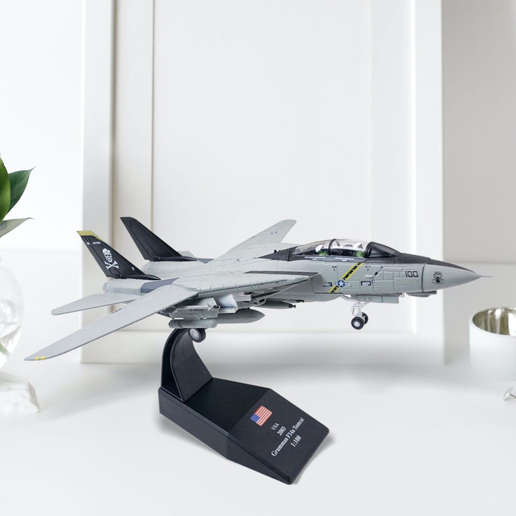 [Tachiuwa21] 1/100 Scale Alloy Aircraft Model F14 Fighter Plane Display ...