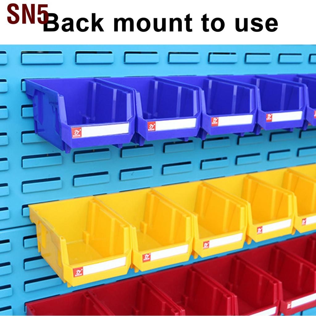 SN5 ชั้นเก็บชิ้นส่วนกันสนิมปากเอียงถังติดผนังแบบยืดหยุ่นพลาสติก PP มั่นคงสำหรับสกรู | Shopee ...