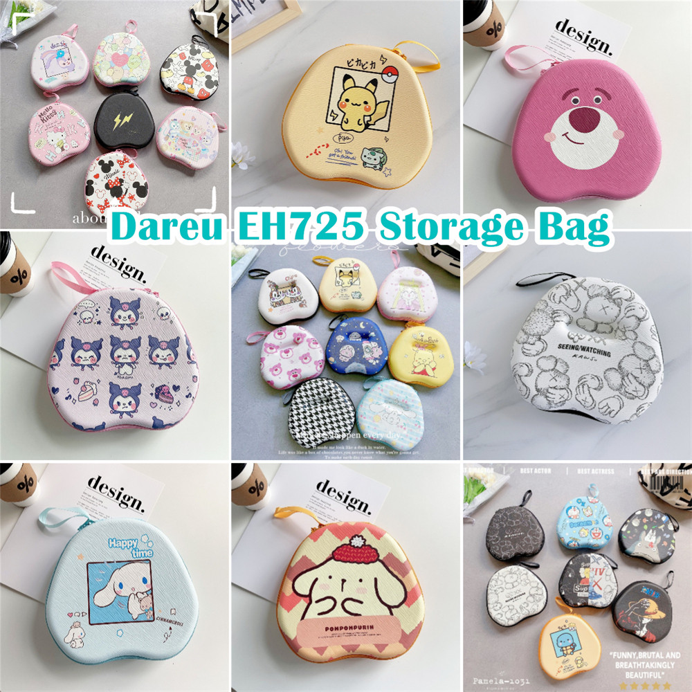In Stockfor Dareu EH725 เคสหูฟังการ์ตูนเรียบง่ายชุดหูฟังแผ่นรองหูฟังกระเป๋าเก็บปลอกกล่อง ...